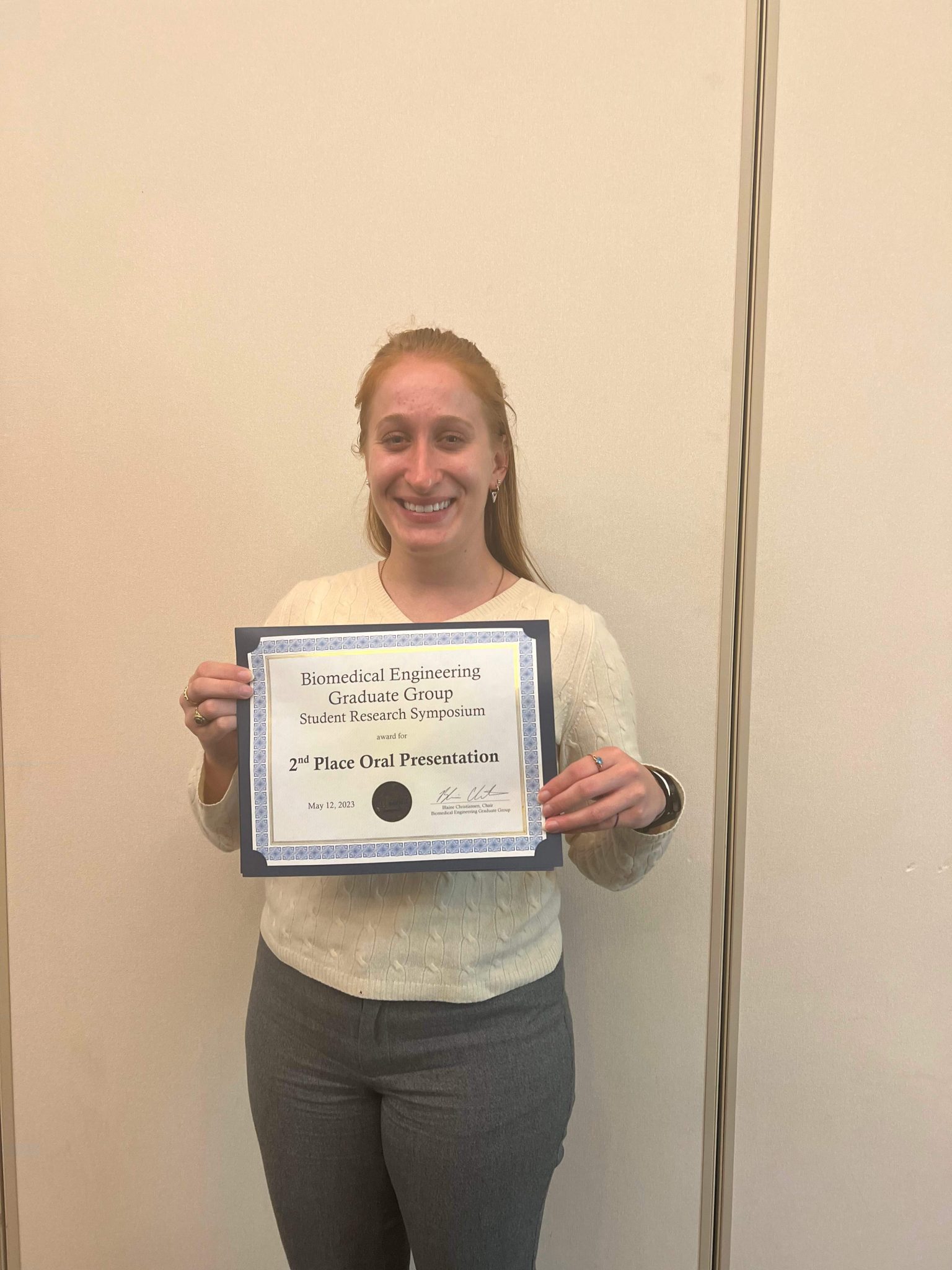 Katie received 2nd Prize at UC Davis Biomedical Engineering Graduate ...